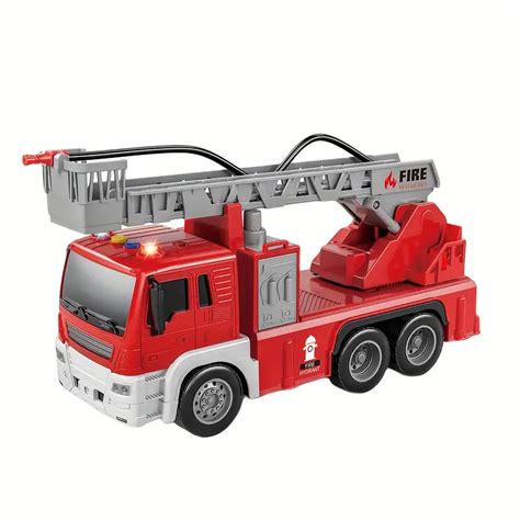 대형 시뮬레이션 소방차 장난감 자동차 소방관 분무 가능한 조명 음향 효과 물탱크 자동차 초대형 구조 차량 소년의 생일 선물 자동차 모형 Temu