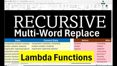 Mastering Recursive Lambda Functions In Excel Youtube