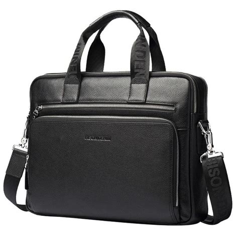 Cheap Business Briefcase Shoulder Bag Modern Black Briefcase With
