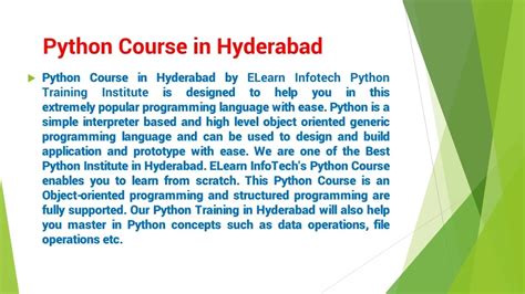Ppt Python Course Training In Hyderabad Powerpoint Presentation Free