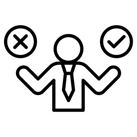 Decision Making Icon Line Vector Illustration 35642189 Vector Art At Vecteezy