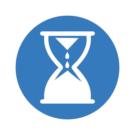 Premium Vector Deadline Hourglass Timer Blue Icon