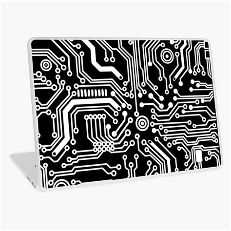 Black Microchip Hardware Circuit Design Laptop Skin