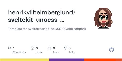 Github Henrikvilhelmberglundsveltekit Unocss Template Template For