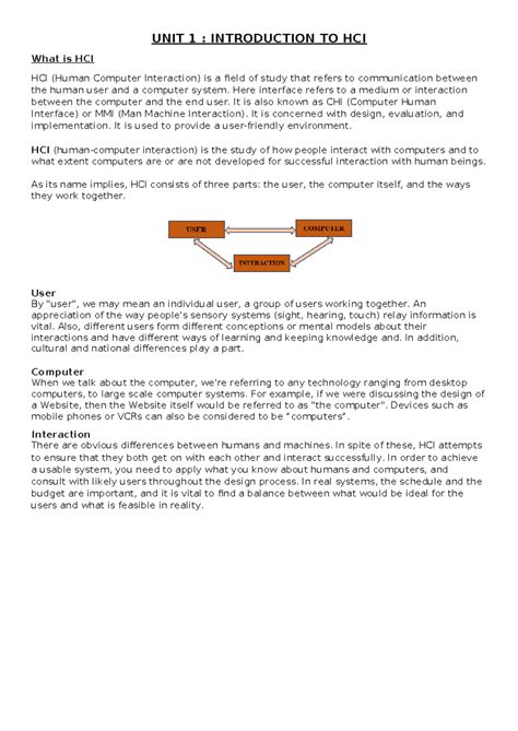unit 1 subject notes for unit 1 unit 1 introduction to hci what