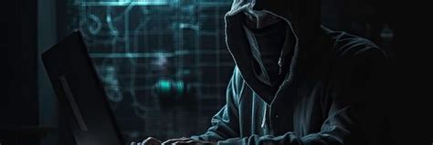 Premium Ai Image Hacker In A Mask And Hood Breaching A System Ai Generated