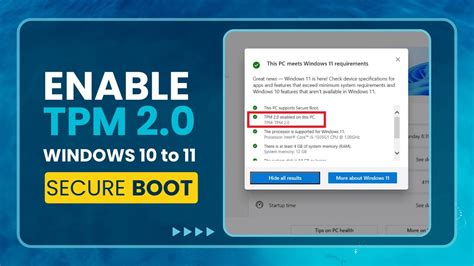 How To Enable Tpm 2 0 For Windows 10 And Upgrade To Windows 11 Trusted Platform Module Enable