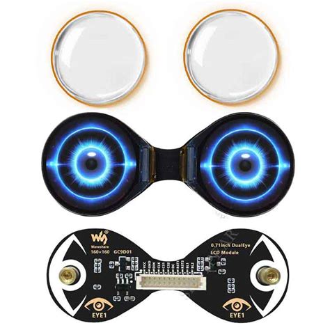 Electronic Eye 071 Inch Round Double Lcd Display Dual Screen For Arduino Raspberry Pi Esp32