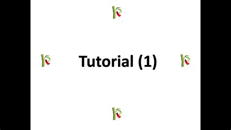 Tutorial 1 Youtube