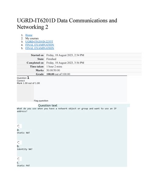 Ugrd It6201d Data Communications And Networking 2 Final Examination