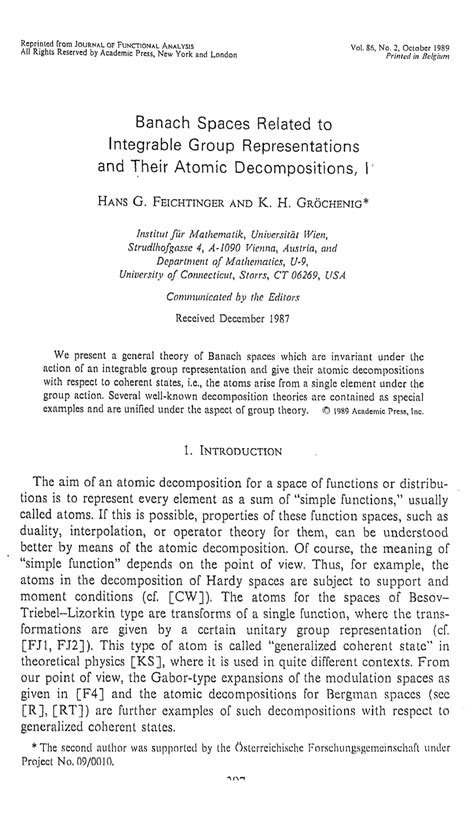 Pdf A Unified Approach To Atomic Decompositions Via Integrable Group