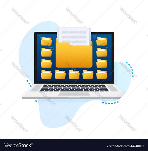 File Organization Archive Managing Data Filing Vector Image