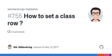 How To Set A Class Row · Issue 755 · Swimlanengx Datatable · Github