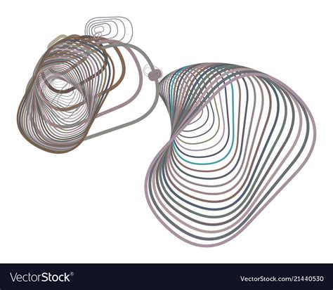 Color Abstract Rounded Rectangle Geometric Vector Image