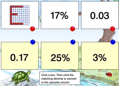 Rubber Relating Percentage Game With Decimals