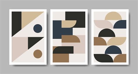 Premium Vector Abstract Gallery Design Minimalist Style Layout With
