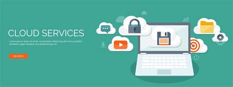 Cloud Services Set Flat Royalty Free Vector Image