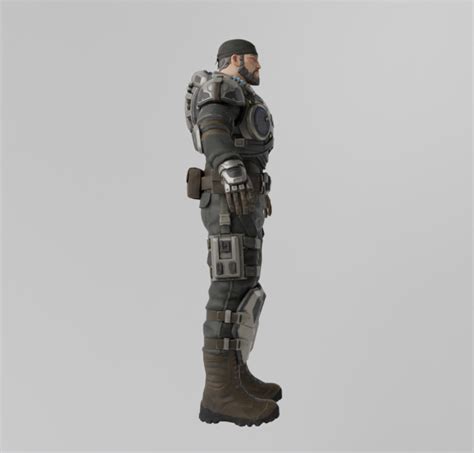 Obj File Marcus Fenix Lowpoly Rigged 🎮・3d Printing Model To Download・cults
