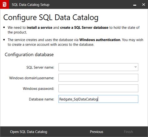 Installation Sql Data Catalog Product Documentation