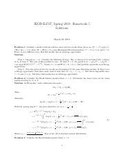 Homework Sol Pdf IEOR E Spring Homework Solutions March I Problem