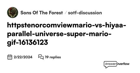 Viewmario Vs Hiyaa Parallel Universe Super Mario  16136123 Sons Of The