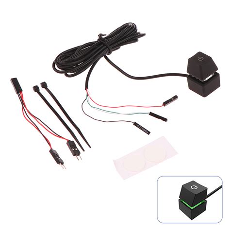 M Colorful LED Lights Computer Desktop Switch PC Motherboard External Start Power On Off Button