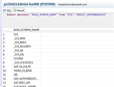 How To Found Dependent Objects In Sap Hana Db Sap Community