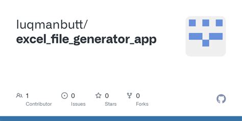 GitHub Luqmanbutt Excel File Generator App