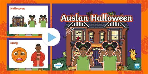 Auslan Halloween Powerpoint Professor Feito Twinkl