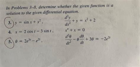 Solved In Problems 3 8 Determine Whether The Given Function