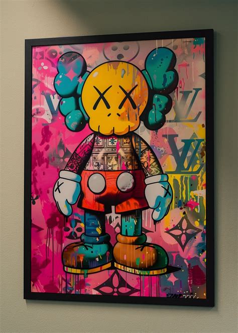 Pop Art Kaws X Lv Graffiti Pósters Y Art Prints De Mber Schmalz Printler