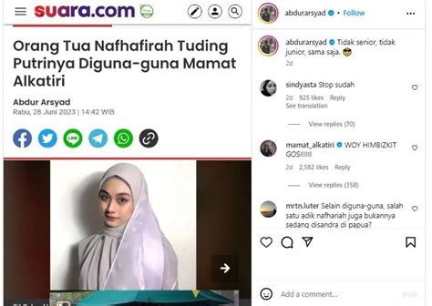 Tiktoker Nafhafirah Ngaku Mengagumi Mamat Alkatiri Komika Abdur Arsyad Beri Reaksi Kocak