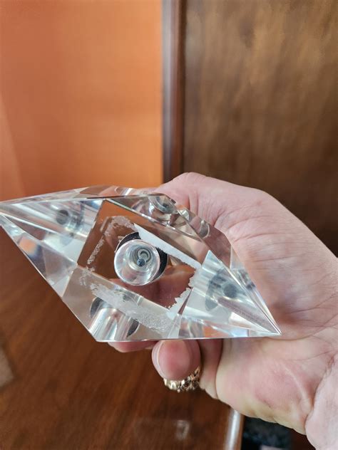 Beautiful Triangular Pressed Glass Perfume Bottle Etsy