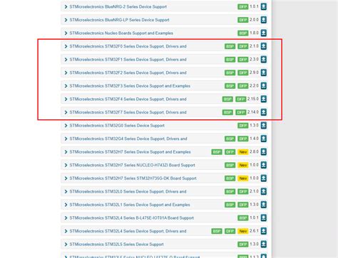 Stm32所有系列keil 开发包下载方法和链接（keilstm32f1xxdfp230pack） 小小小p鱼 博客园