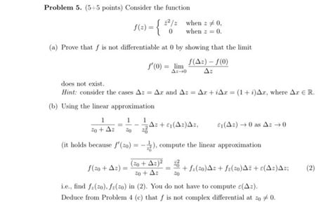 Solved Problem 5 55 Points Consider The Function