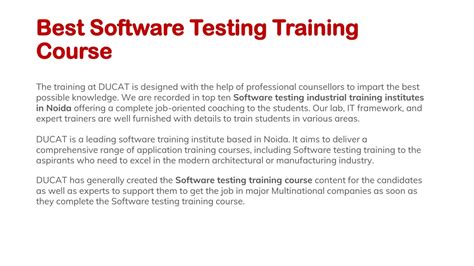 Ppt Best Software Testing Training Course Powerpoint Presentation