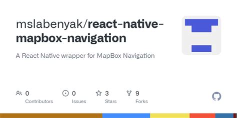 github mslabenyak react native mapbox navigation a react native wrapper for mapbox navigation