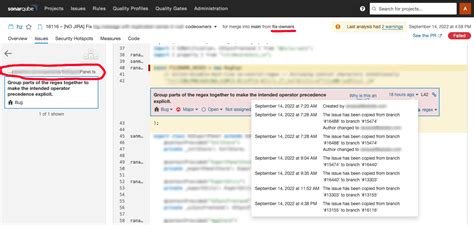Pull Request Analysis Contains Oldexisting Issues From The Mainmaster