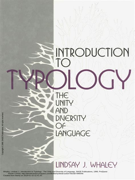 L Whaley Introduction To Typology The Unity And Diversity Of Language Pdf Morphology