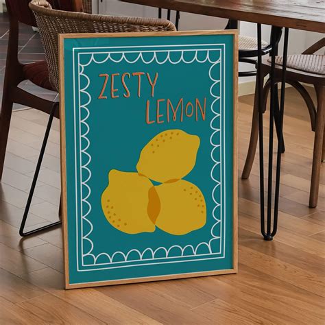 Zesty Lemon Wall Print Definitive Prints