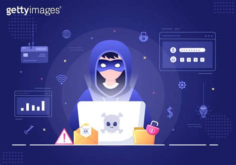 Hacker Using Computer Server To Activity Hacked Database Network Storage Social Account