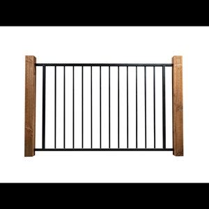 Rustic Wood And Metal Handrail Etsy