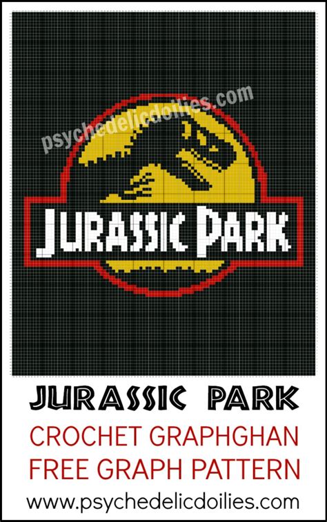 Jurassic Park Graph Free Crochet Pattern Psychedelic Doilies