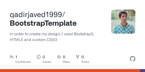 Github Qadirjaved1999bootstraptemplate In Order To Create My Design