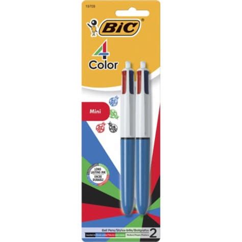 Bic 1 Mm 4 Color Mini Ball Pens Assorted Color Pack Of 2 1 Kroger