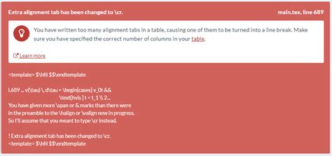 latex support some sort of error diagnostics for latex that other