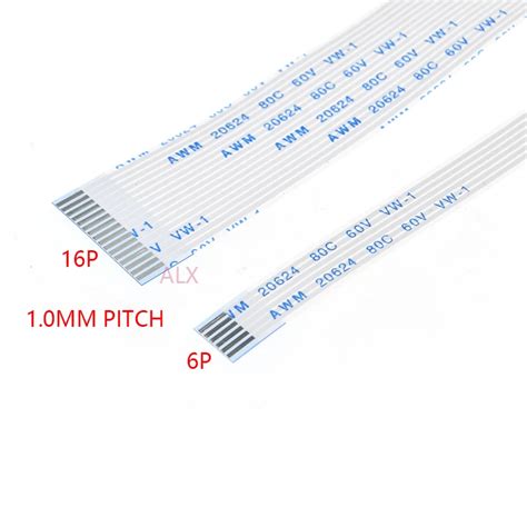 10 шт гибкие печатные платы гибкий плоский кабель Шаг 1 0 мм 200 мм A тип 4p 6p 8p 10p 12p 16p