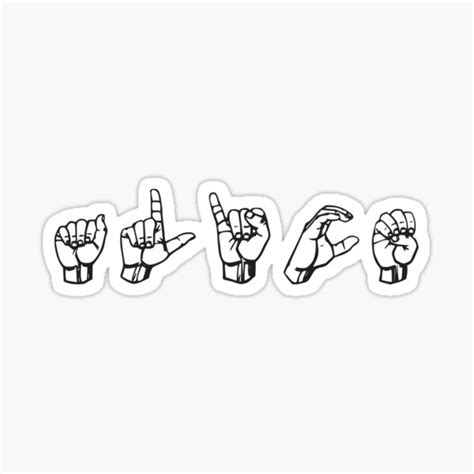 Alice Name Hand Sign Language Asl T Named Alice Sticker For Sale By Deaflyvibe Redbubble