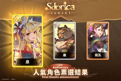 Sdorica Final Results For Sdoricas Character Popularity