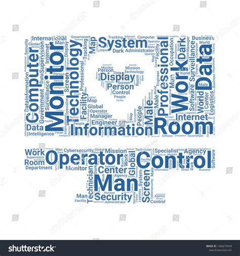 monitor word cloud tag cloud about monitor royalty free stock vector